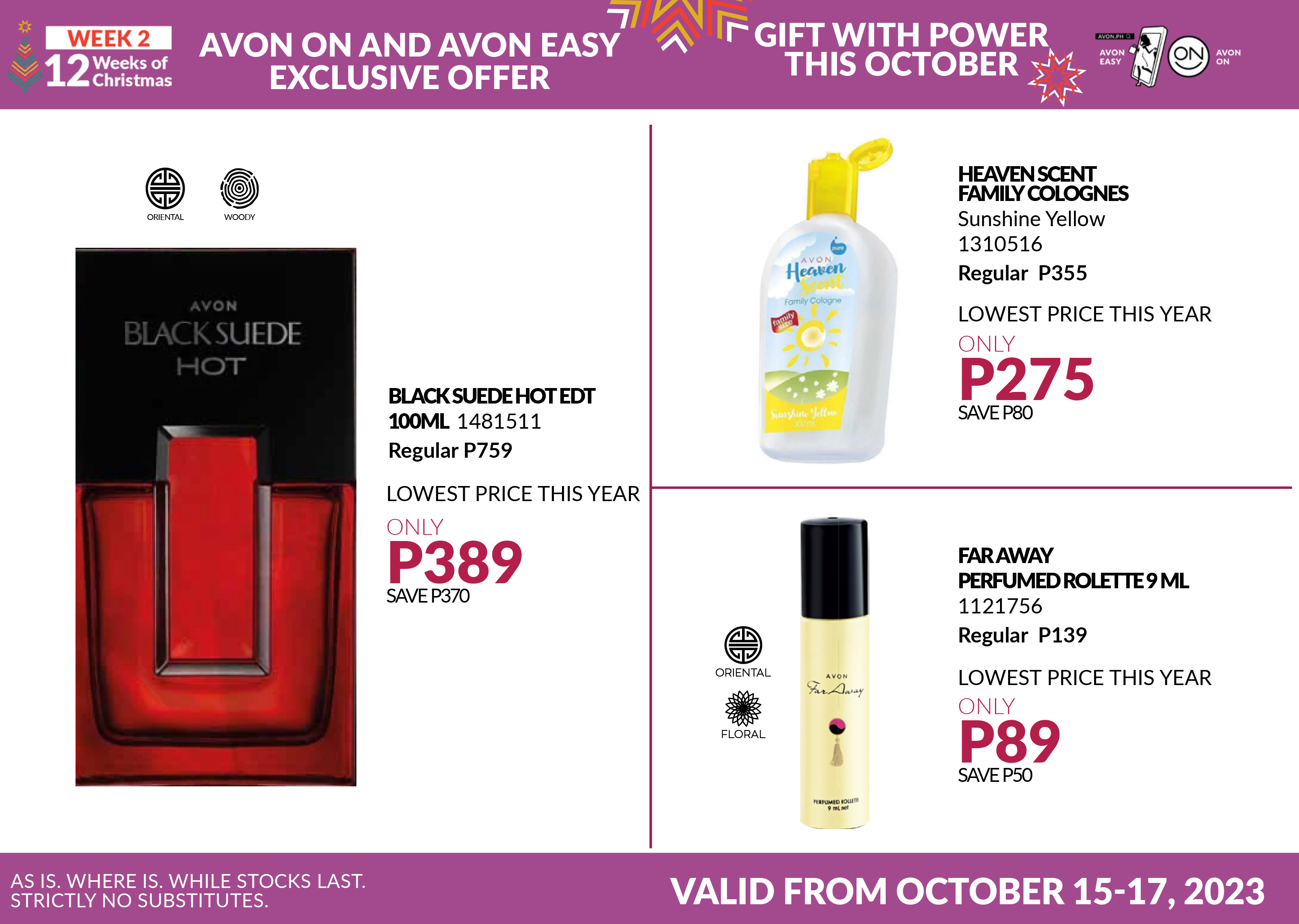 Valid from October 15-17, 2023 only