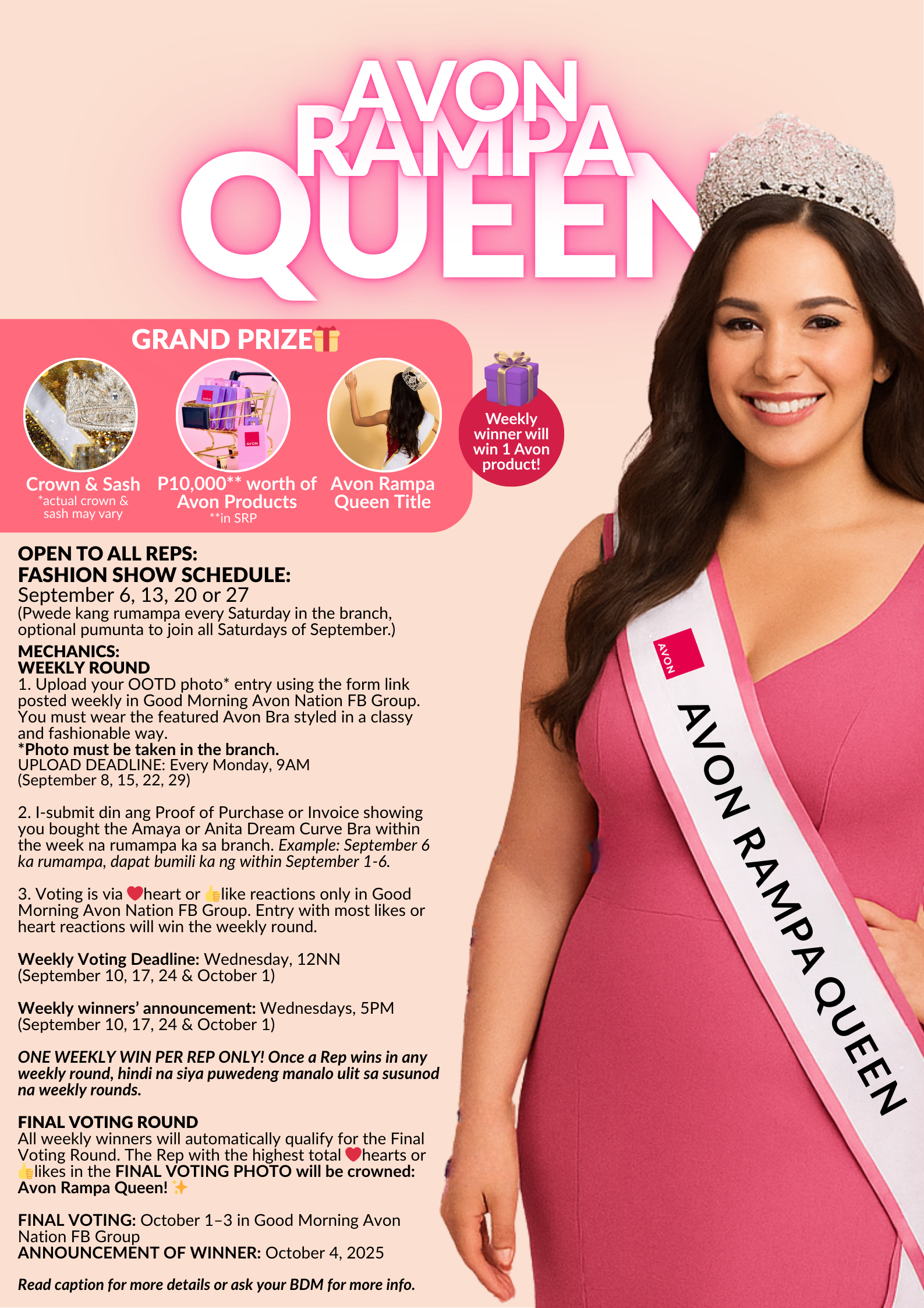 💬 Ultimate bragging rights as our first-ever Avon Rampa Queen